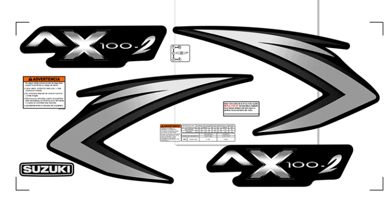 AX 100 TIPO ORIGINAL NEGRO GRIS – Calcas Monkey