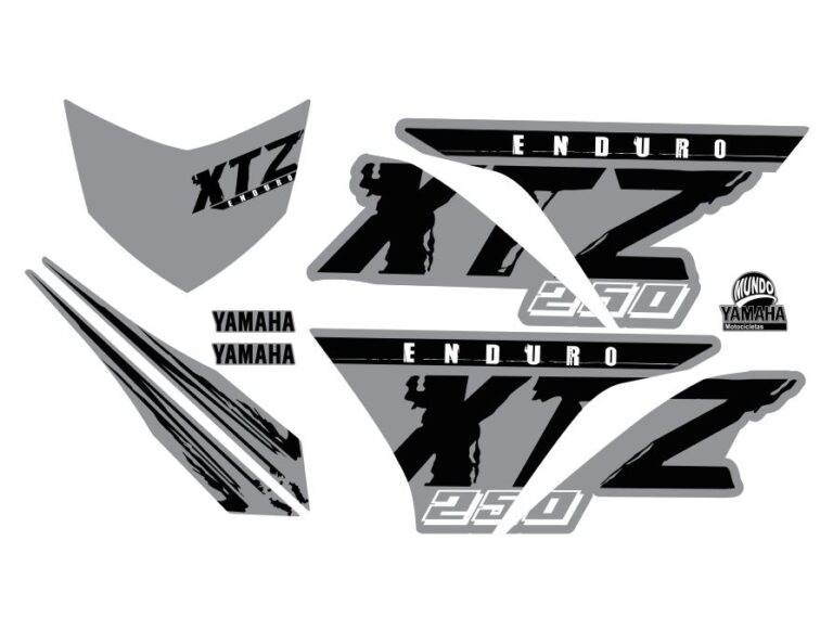XTZ 250 PERSONALIZADA LETRAS GRANDES GRIS – Calcas Monkey