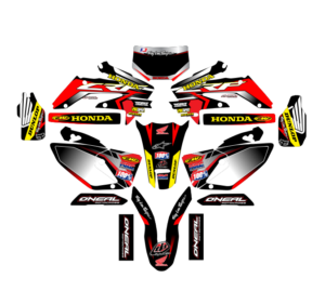 HONDA CRF 250 MOTOCROSS ROJO LAMINADO GRUESO – Calcas Monkey