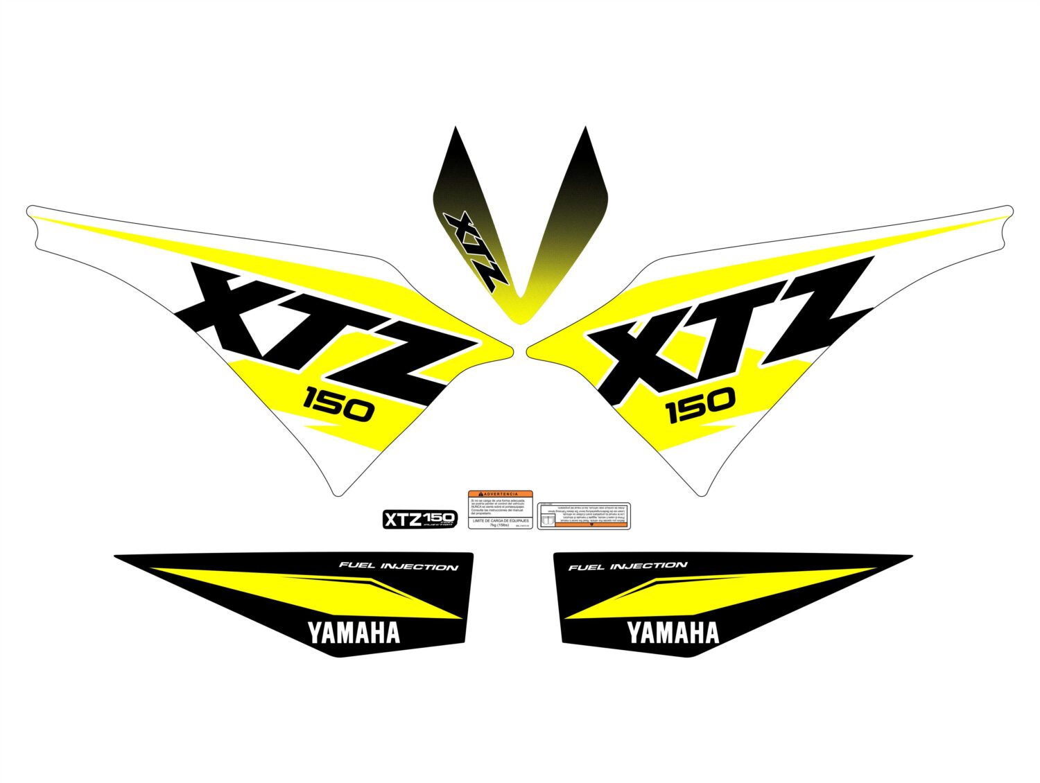 XTZ 150 PERSONALIZADO SENCILLO AMARILLO – Calcas Monkey