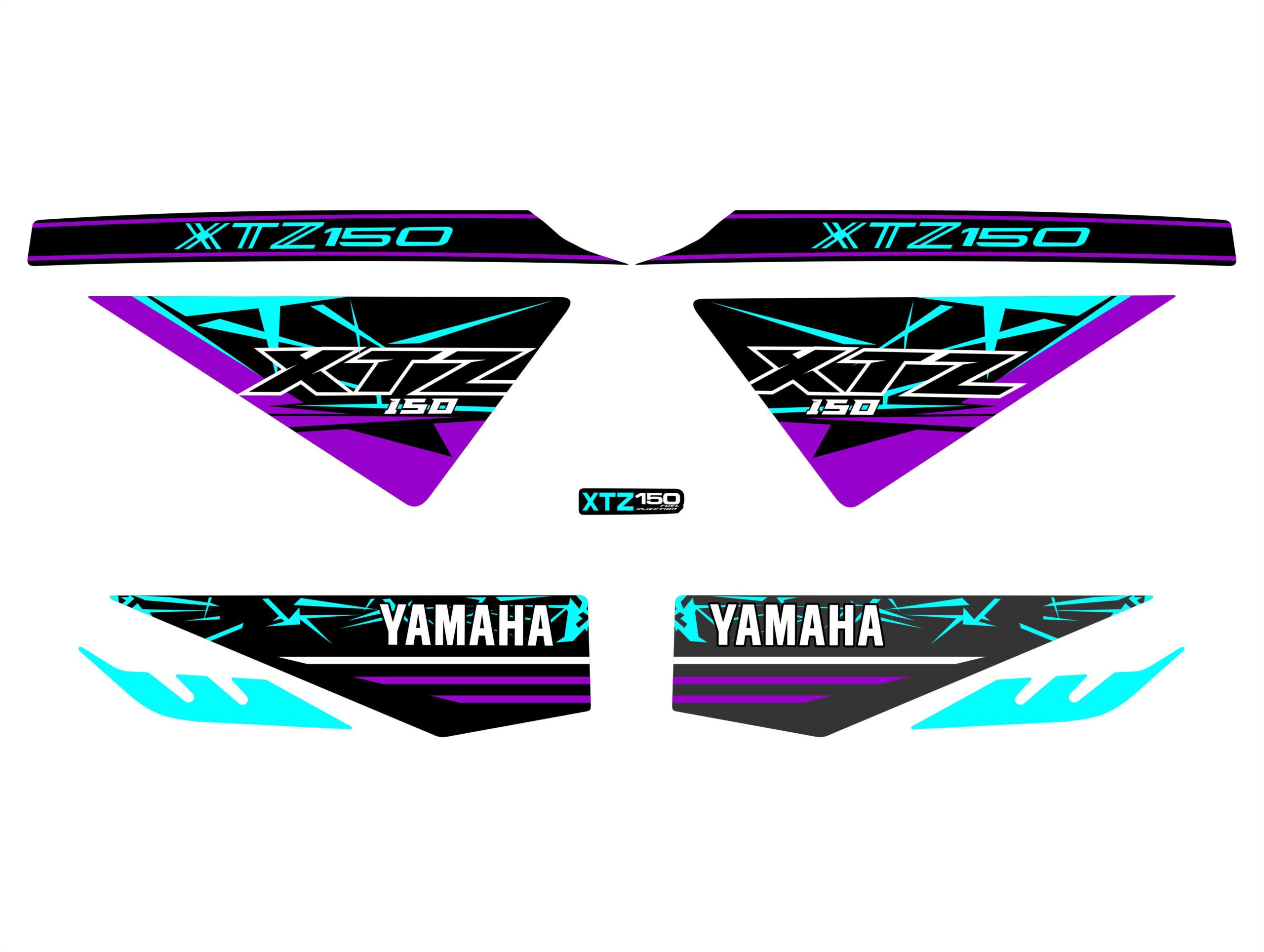 XTZ 150 PERSONALIZADA COBRA MORADO MENTA – Calcas Monkey