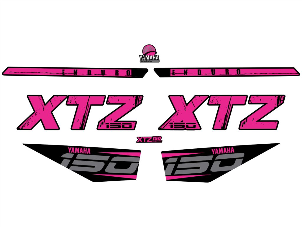 XTZ 150 LETRAS GRANDES TANQUE FUCSIA – Calcas Monkey