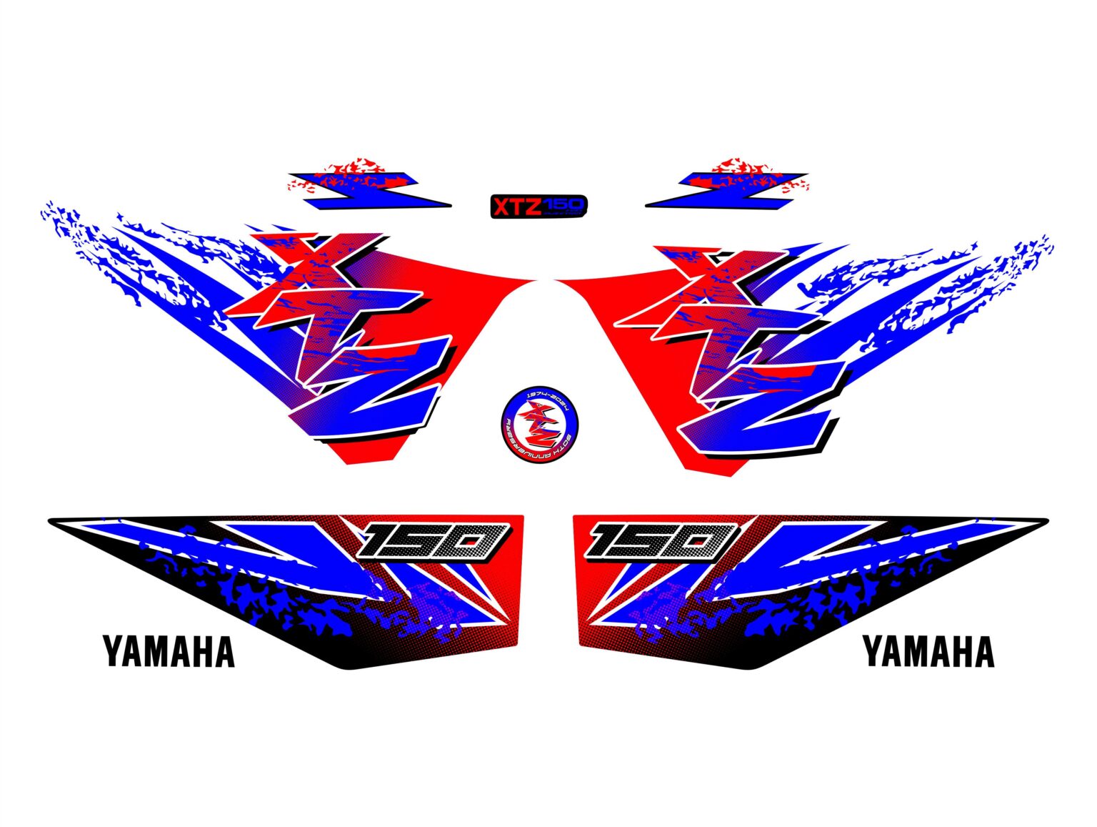 XTZ 150 50TH EDICION ESPECIAL ROJO AZUL – Calcas Monkey